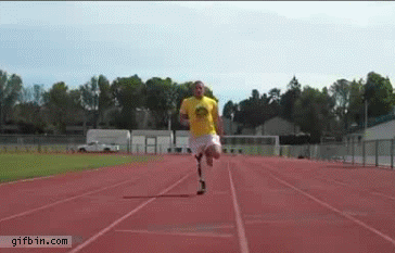 Prosthetic Leg Running Fall | Best Funny Gifs Updated Daily
