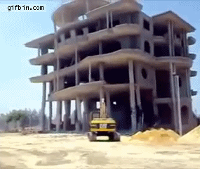 Excavator Demolition Fail | Best Funny Gifs Updated Daily