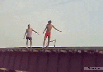 Daredevils Almost Hit By Train | Best Funny Gifs Updated Daily