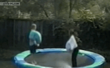 Trampoline Pillow Fight Fail | Best Funny Gifs Updated Daily