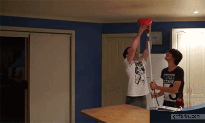 Ceiling Water Bowl Prank Backfires | Best Funny Gifs Updated Daily