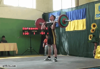 Weightlifter Breaks Barbell | Best Funny Gifs Updated Daily
