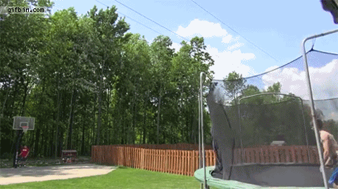Trampoline Basketball Trick Shot | Best Funny Gifs Updated Daily