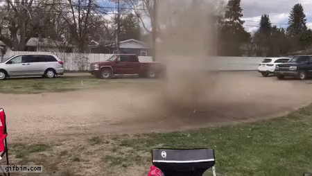 Dust Devil Hits Baseball Field | Best Funny Gifs Updated Daily
