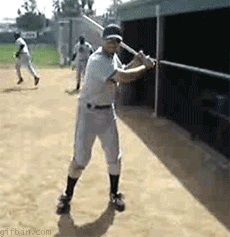 Spinning The Baseball Bat | Best Funny Gifs Updated Daily