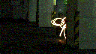 Walking Dog - Light Drawing | Best Funny Gifs Updated Daily