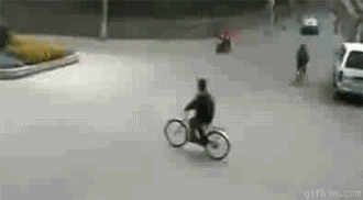 Intersection Bike Crash | Best Funny Gifs Updated Daily