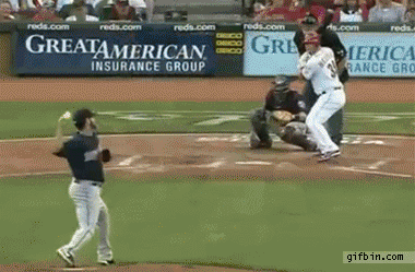 Umpire Gets Hit In The Head With Broken Baseball Bat | Best Funny Gifs ...