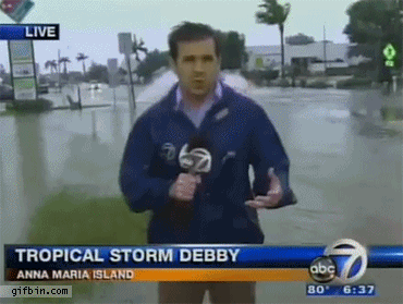Reporter Gets Splashed By Passing Truck | Best Funny Gifs Updated Daily
