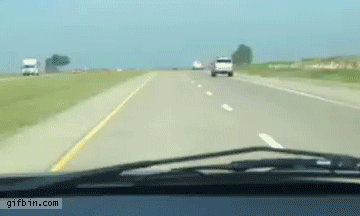 Car Jumps On Platform Parked On The Side Of The Road | Best Funny Gifs ...