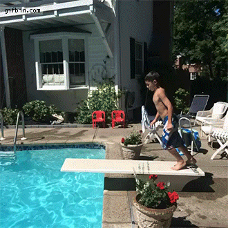 Teleporting Jumping Kid In The Pool | Best Funny Gifs Updated Daily