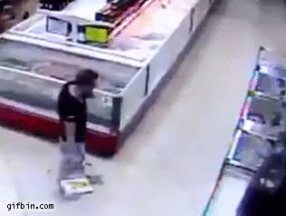 Fish Jumps From Fish Tank Into Man's Grocery Basket | Best Funny Gifs ...