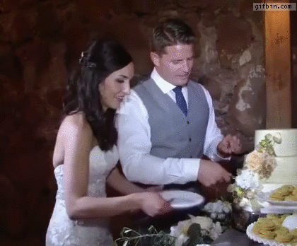 Bride Catches Cake | Best Funny Gifs Updated Daily