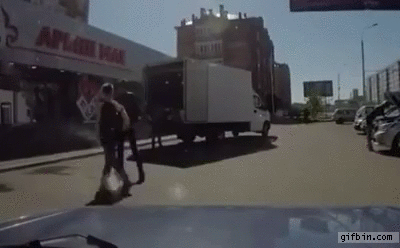 Bum Tries To Steal Alcohol From Truck | Best Funny Gifs Updated Daily