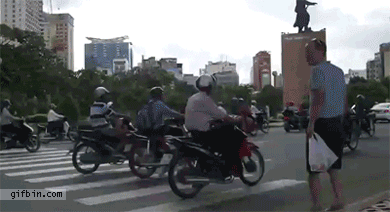 Frogger Street Crossing In Vietnam | Best Funny Gifs Updated Daily