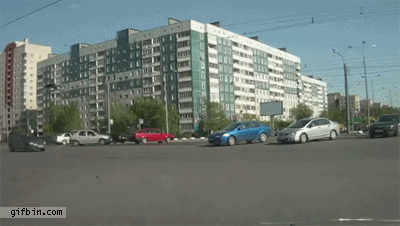 Sudden Intersection Car Crash | Best Funny Gifs Updated Daily