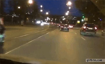Biker Vs. Pedestrian Crossing The Street | Best Funny Gifs Updated Daily