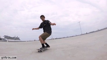 Skateboard Hop Skip Trick | Best Funny Gifs Updated Daily