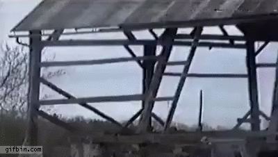 Guy Demolishes Structure | Best Funny Gifs Updated Daily