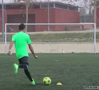 Kid Practicing Free Kicks | Best Funny Gifs Updated Daily