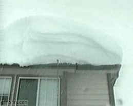 Guy Pulls Snow Off Rooftop On Himself | Best Funny Gifs Updated Daily