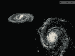 Galaxy Collision Simulation | Best Funny Gifs Updated Daily