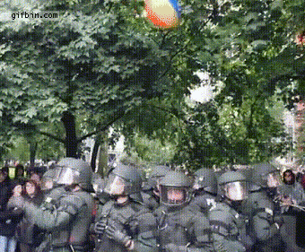 Beach Ball Riot Police | Best Funny Gifs Updated Daily