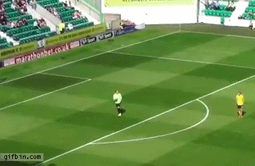 Goalkeeper Mark Oxley scores from drop kick - Full screen | Best Funny ...