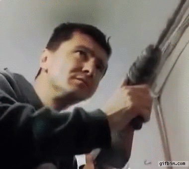Guy Slaps Self With Power Drill | Best Funny Gifs Updated Daily