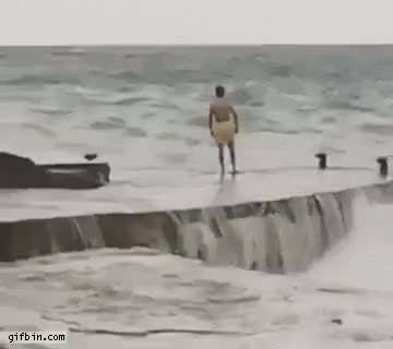 Kid Jumps In Huge Wave | Best Funny Gifs Updated Daily