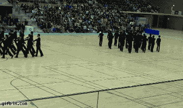Japanese Sync Precision Walking | Best Funny Gifs Updated Daily