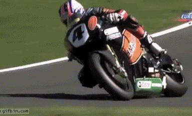 Motorcycle Takes Off In Curve | Best Funny Gifs Updated Daily