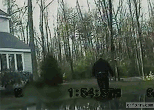 Dog Chases Cop | Best Funny Gifs Updated Daily