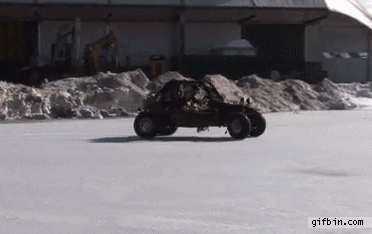 Buggy Sinks In Frozen Lake | Best Funny Gifs Updated Daily