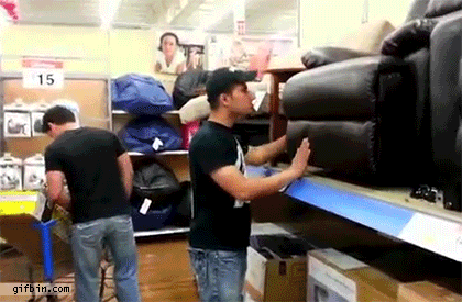 Recliner Chair Hits Guy In Face | Best Funny Gifs Updated Daily