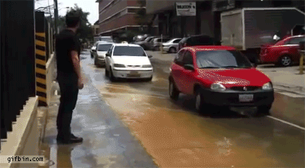 Taking A Taxi To Cross Puddle Prank | Best Funny Gifs Updated Daily
