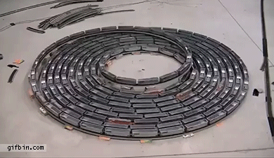 Endless Spiral Train | Best Funny Gifs Updated Daily