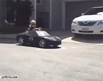 Kid Drifts In Toy Car Like A Boss | Best Funny Gifs Updated Daily
