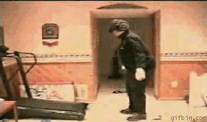 Woman Jumping On Treadmill | Best Funny Gifs Updated Daily