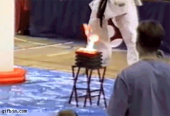 Breaking Bricks On Fire Fail | Best Funny Gifs Updated Daily