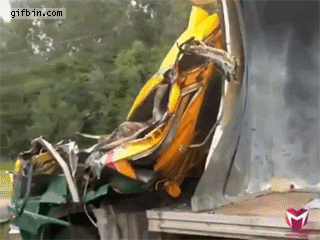 Man Driving Wrecked Truck | Best Funny Gifs Updated Daily