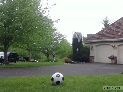 Soccer Basketball Roof Trick Shot | Best Funny Gifs Updated Daily