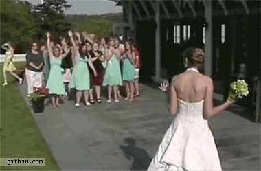 Bride Bouquet Toss Fail | Best Funny Gifs Updated Daily