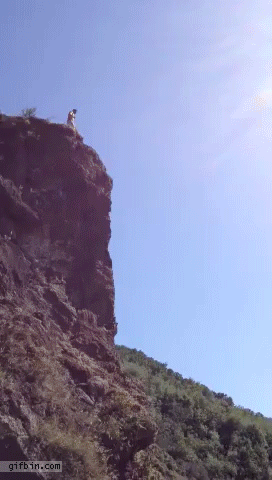88-foot Cliff Jump | Best Funny Gifs Updated Daily