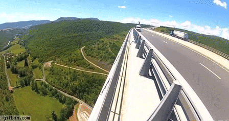 Base Jumping Off Moving Van | Best Funny Gifs Updated Daily