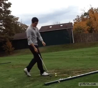 Balancing Ball Golf Trick Shot | Best Funny Gifs Updated Daily