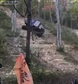 Driver Barely Escapes Buggy Falling On Him | Best Funny Gifs Updated Daily