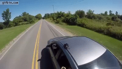 Photo Camera Falls Off Speeding Car | Best Funny Gifs Updated Daily