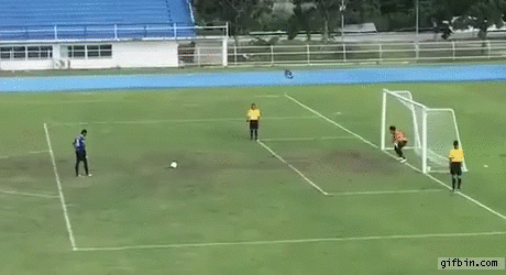 Goalie Celebrates Penalty Kick Miss Too Soon | Best Funny Gifs Updated ...