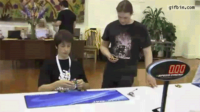 Rubik's Cube World Record: 6.77 Secs | Best Funny Gifs Updated Daily